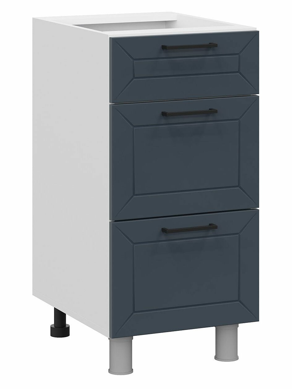 Кухонный модуль напольный, стол Сектор с ящиками, 40х50.6х82.4 см, Белый / Океания