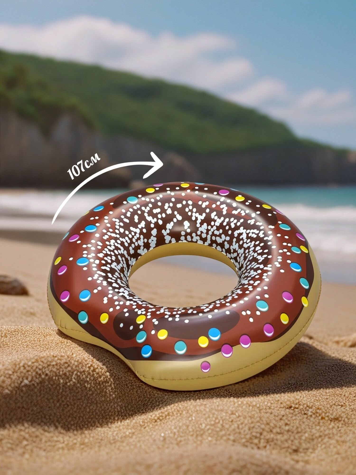 Круг для плавания Пончик, надувной, d107 см, от 12 лет