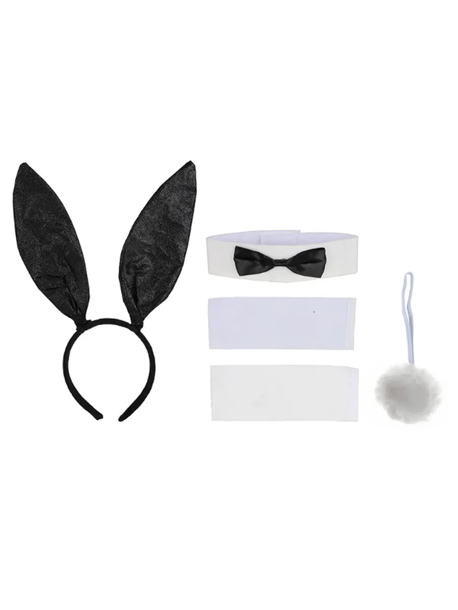 Карнавальный набор "Зайка" Черный, 3 предмета, 1 шт. / Веселый праздник