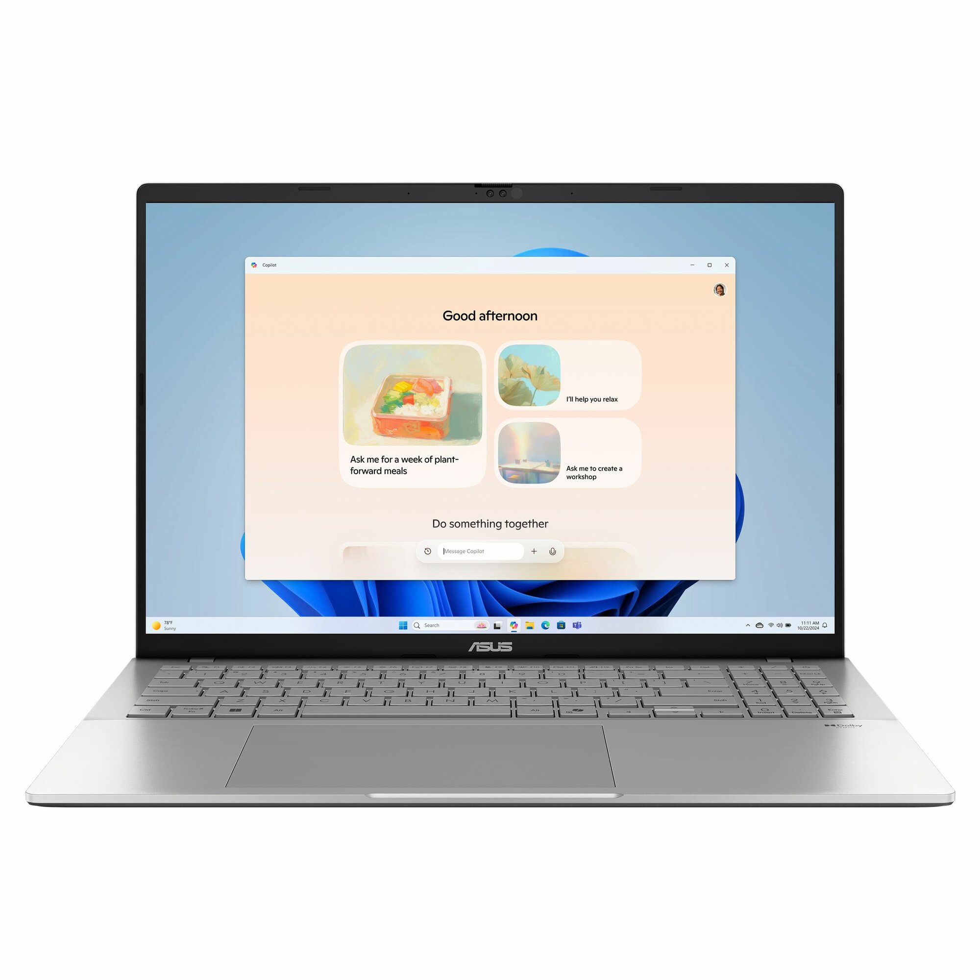 Ноутбук ASUS Vivobook S16 S3607VA-RP170 16" (1920x1200) IPS, Intel Core 5 210H, 16GB DDR5, 512GB SSD, Intel Graphics, Без ОС, silver (90NB1671-M00C80)