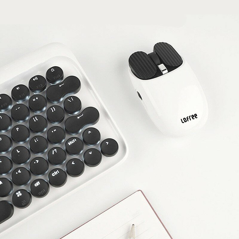 Компьютерная мышь LOFREE Wireless Bluetooth Compatible with Multiple Systems, Multifunctional, EP115, White — фото 1