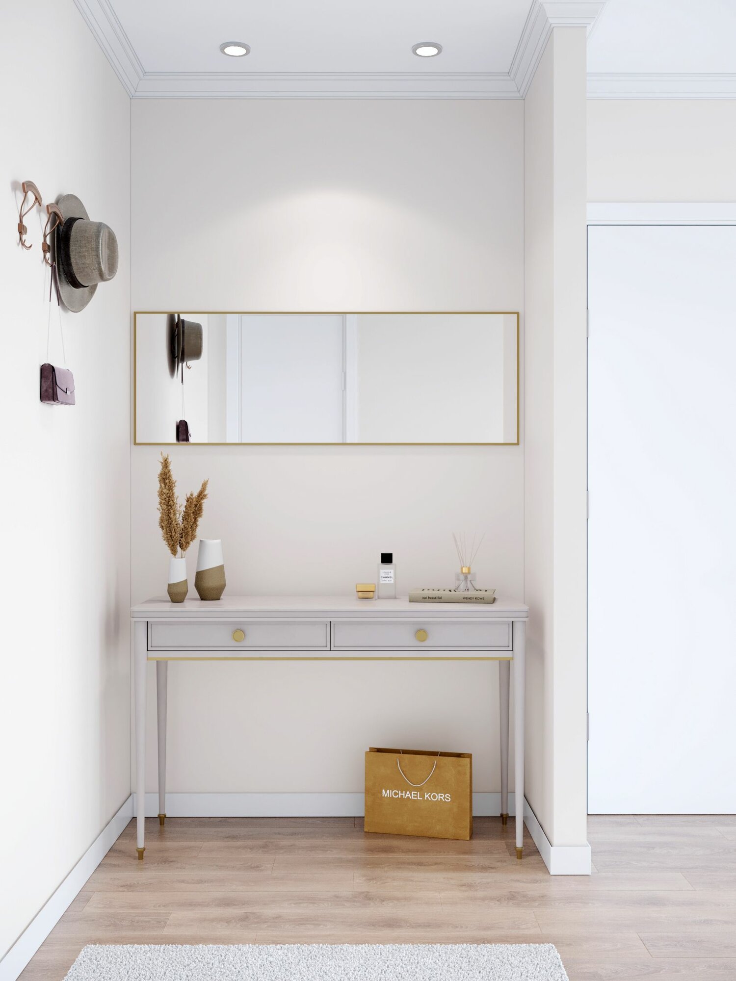 Зеркало прямоугольное декоративное в раме на стену в коридор или в прихожую, TODA ALMA 100х61см.