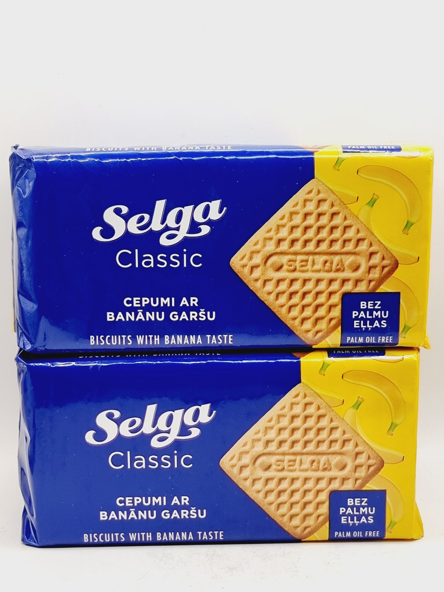 Печенье Selga с банановым вкусом (2 шт. по 180 г) 360 г (из Эстонии)