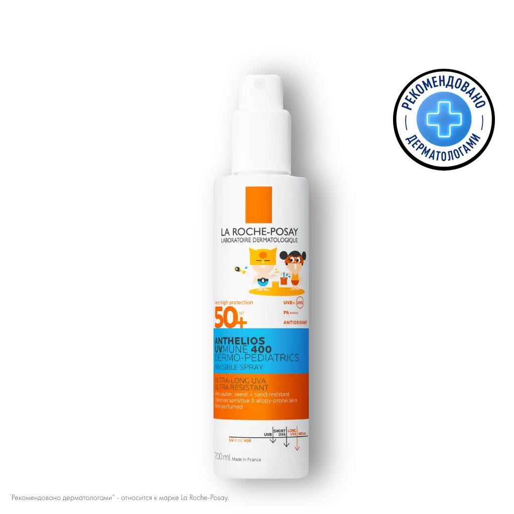 La Roche-Posay Anthelios UVMUNE 400 Спрей для лица и тела солнцезащитный детский SPF50+/PPD27 200 мл 1 шт