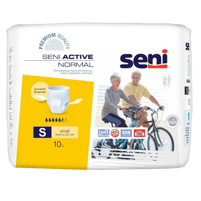 Seni Active Normal Подгузники-трусы для взрослых Small (1) обхват талии 55-85 см 10 шт