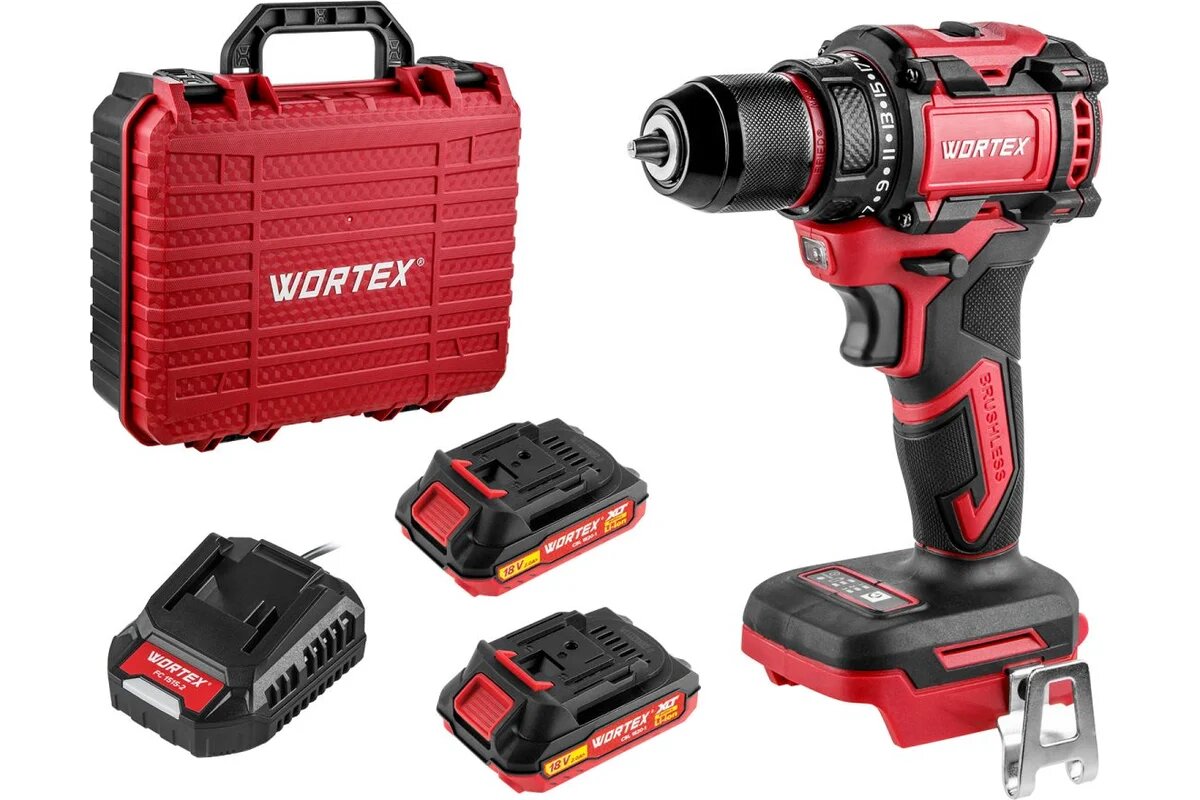 Аккум. дрель-шуруповерт WORTEX BD 2025 DLi в чем. ALL1 XLT бесщет, 18 В, 50 Н*м, 2х2 А*ч