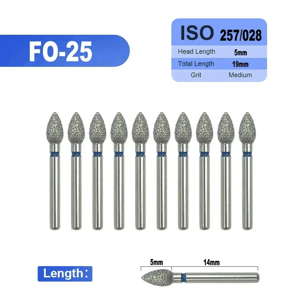 Стоматологические боры Xceldent FO-25, 10 шт.