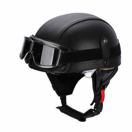 Винтажный кожаный мотоциклетный шлем Harley -lj
