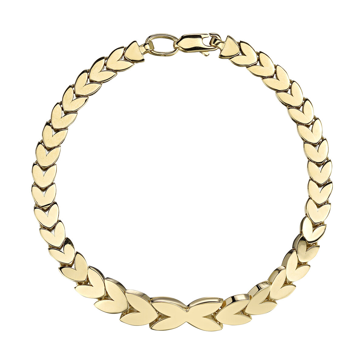 Браслет, желтое золото, 585 проба