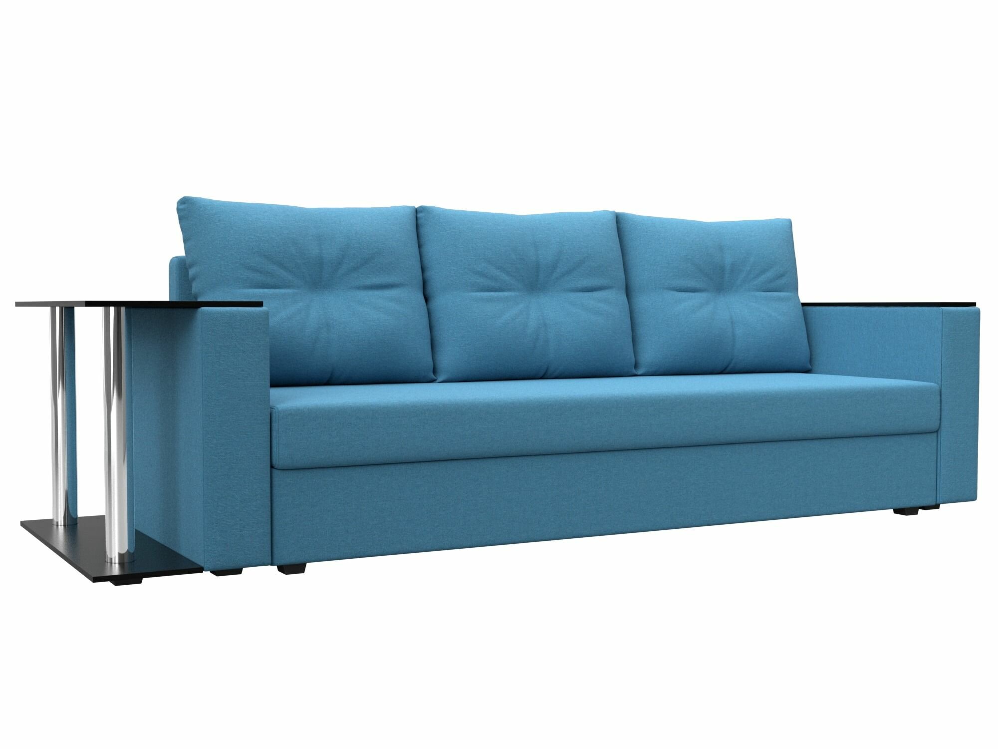 Диван прямой Атланта со столом слева, рогожка, еврокнижка, Хит Диванов