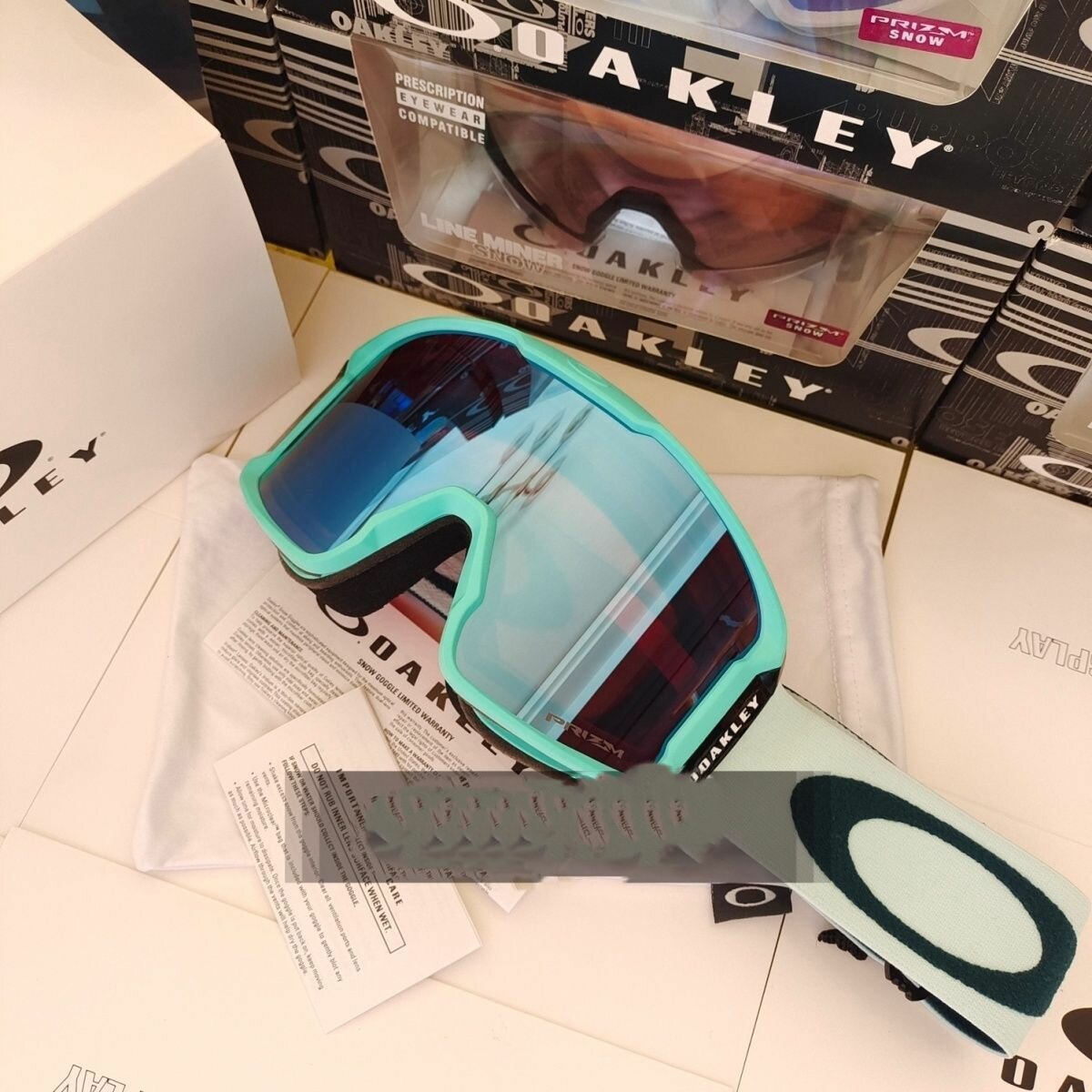 Маска горнолыжная OAKLEY LINE MINER, Синие линзы с синей оправой