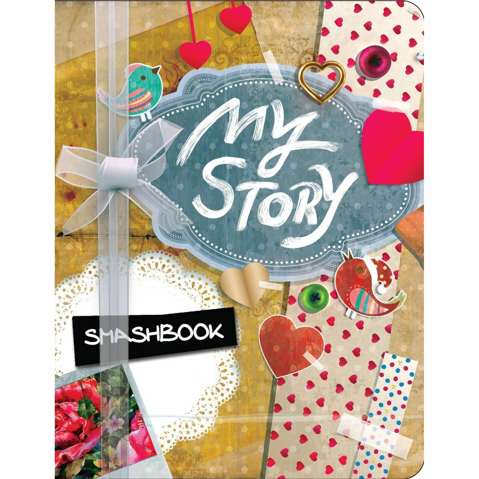 Смэшбук ЭКСМО My story, c наклейками, мягкая обложка, 160 стр.