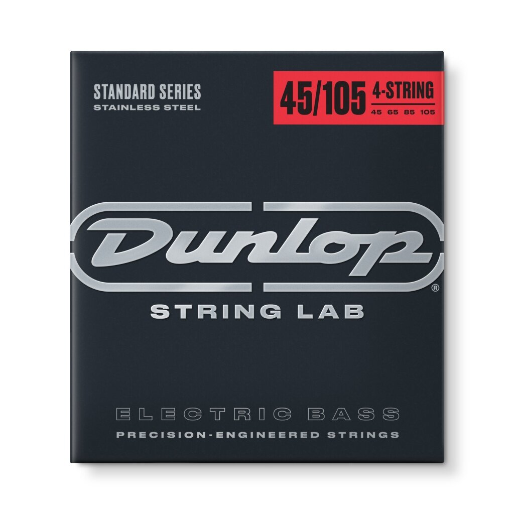 DBS45105 Комплект струн для бас-гитары, нерж. сталь, Medium, 45-105, Dunlop