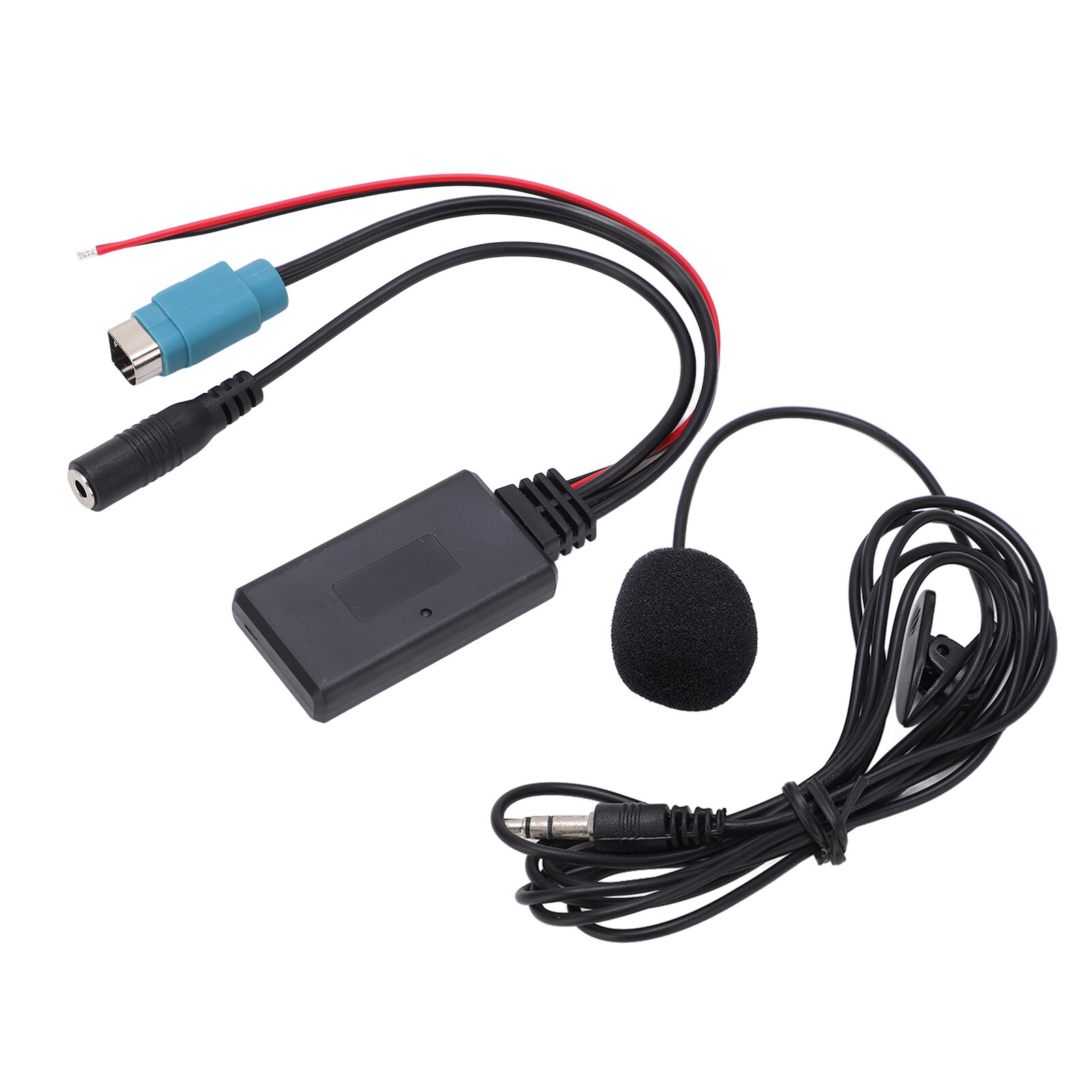 Кабель-адаптер Bluetooth AUX с микрофоном для Alpine 2009 2022 гг, полноскоростное стереоаудиосоединение, легкосъемный микрофон для звонков в режиме громкой связи