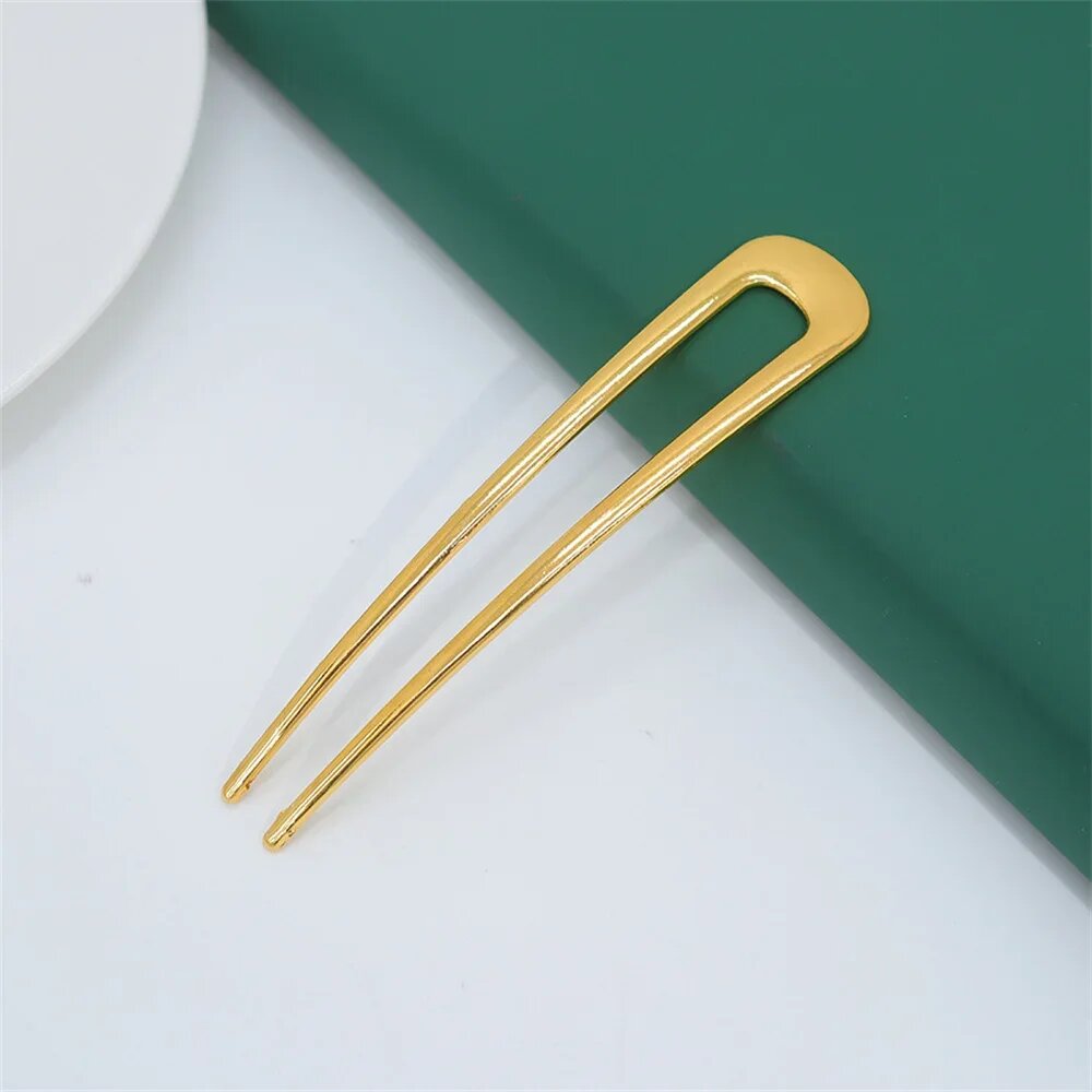 Золотая U-образная заколка для волос