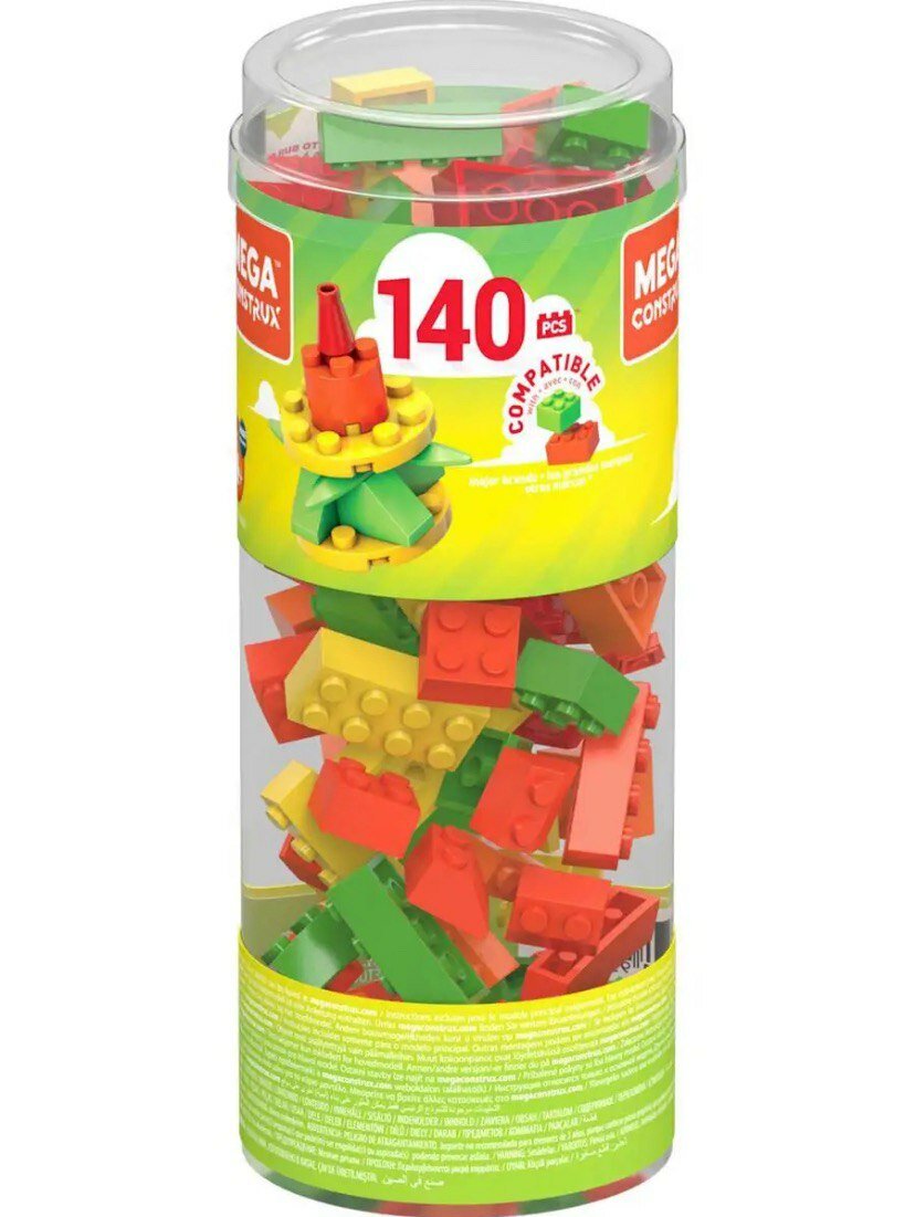Mega Construx - Тубы 140 блоков №2 - Зеленый