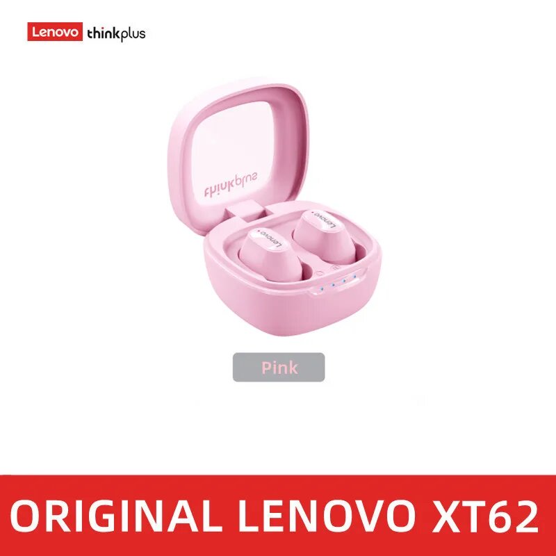 Lenovo XT62 розовые беспроводные наушники