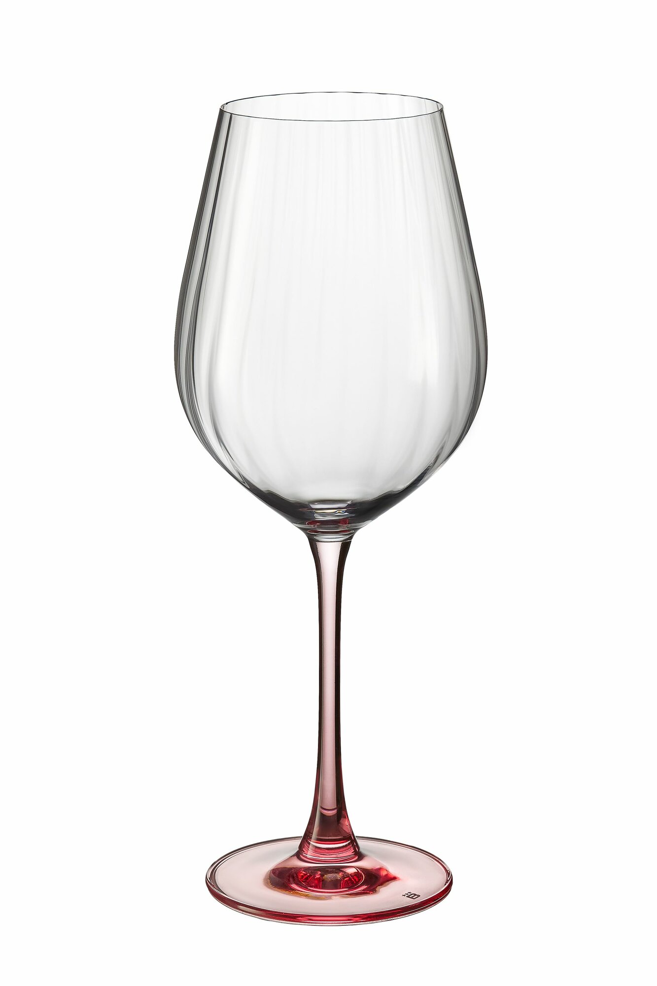 Бокал для красного вина "COLUMBA OPTIC", декор "Розовая ножка", 650 мл (набор 2 шт), Crystal Bohemia/ БСС0499