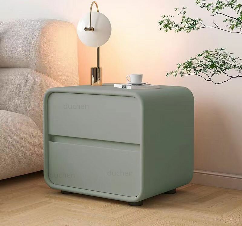 Минималистичный, легкая роскошь, прикроватная тумбочка из массива дерева в спальне