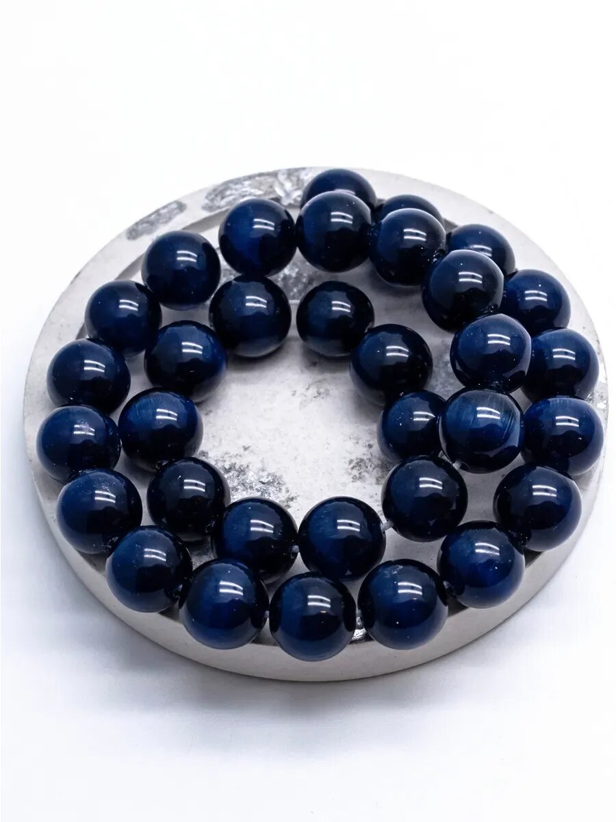 1535 Кошачий глаз премиум 12 мм 1 нить для создания амулета