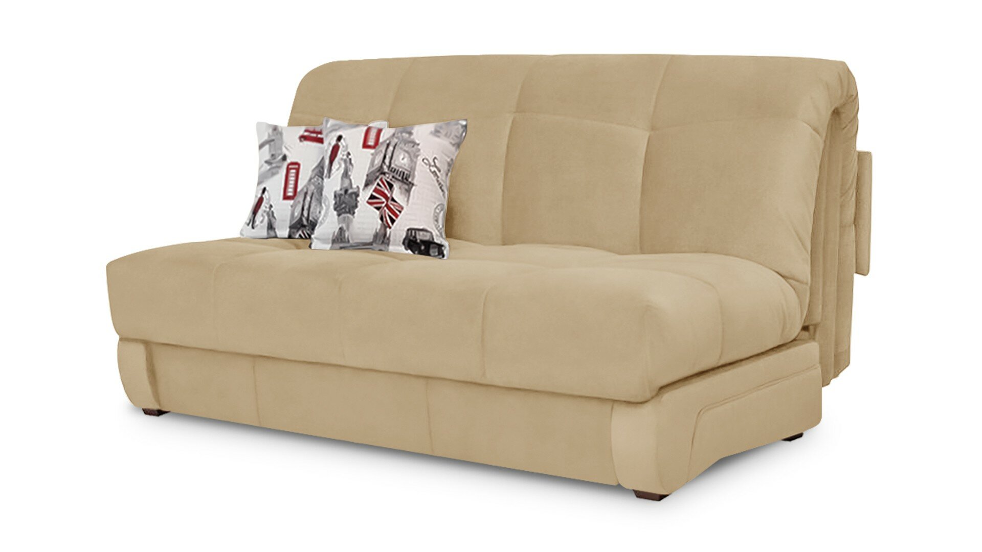 Диван Юпитер Velutto 02 NOW 185x115x95 см, бежевый Велютто, аккордеон Фиеста