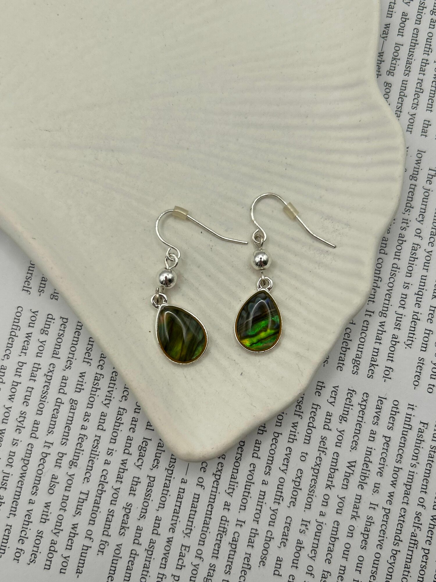 Винтажные серьги капельки, гелиотис, серебрение