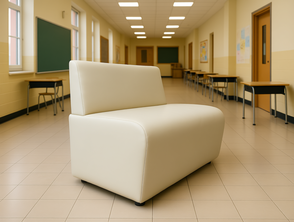 (kle-d2-be) Диван для школ клеон размер: 100 х 52 см, искусственная кожа, цвет бежевый Ecotex 3014