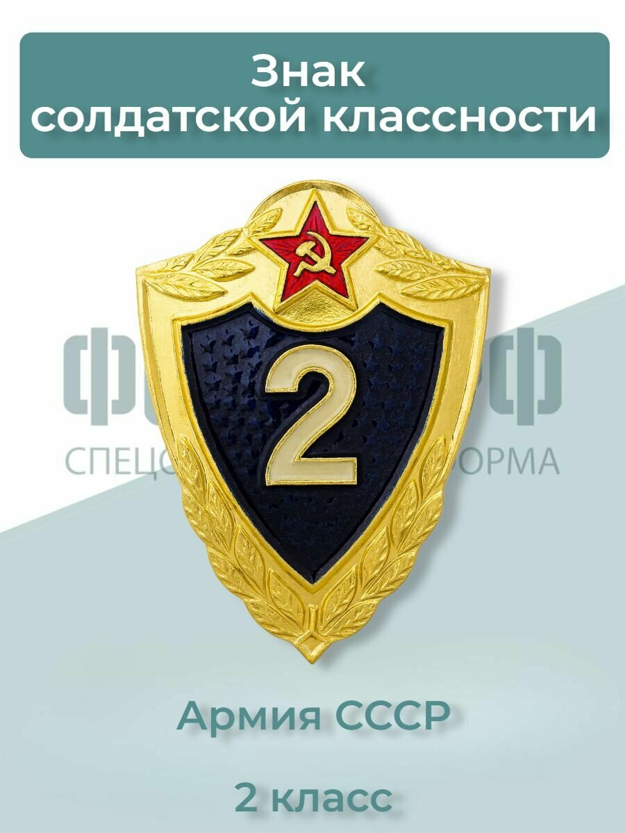 Знак солдатской классности Армия СССР 2 класс