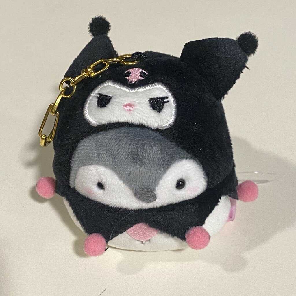 Cute penguin kuromi my melody cartoon design plush pendant wallet for gift and storage use