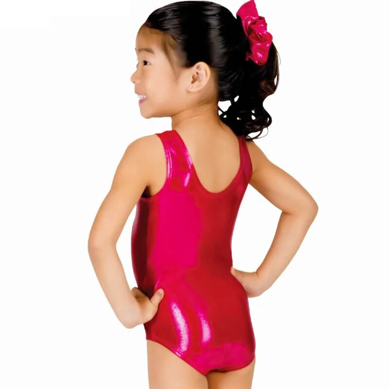 Детские блестящие леотарды Speerise из спандекса Розовый, XS, Красный