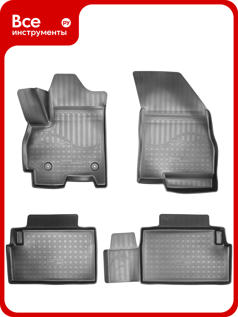 Салонные, UNIDEC, коврики UNIDEC нор-пласт для Chery Tiggo 4 Pro 3D, 2022) NPA11-C11-720-2, современных