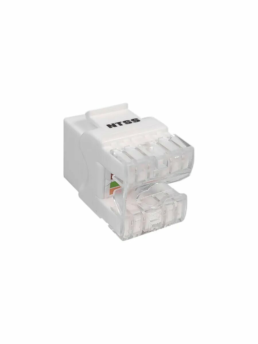Модуль NTSS NTSS-KJ-UTP-RJ45-5E-180-WT информ. KeystoneRJ45 кат.5E UTP бел