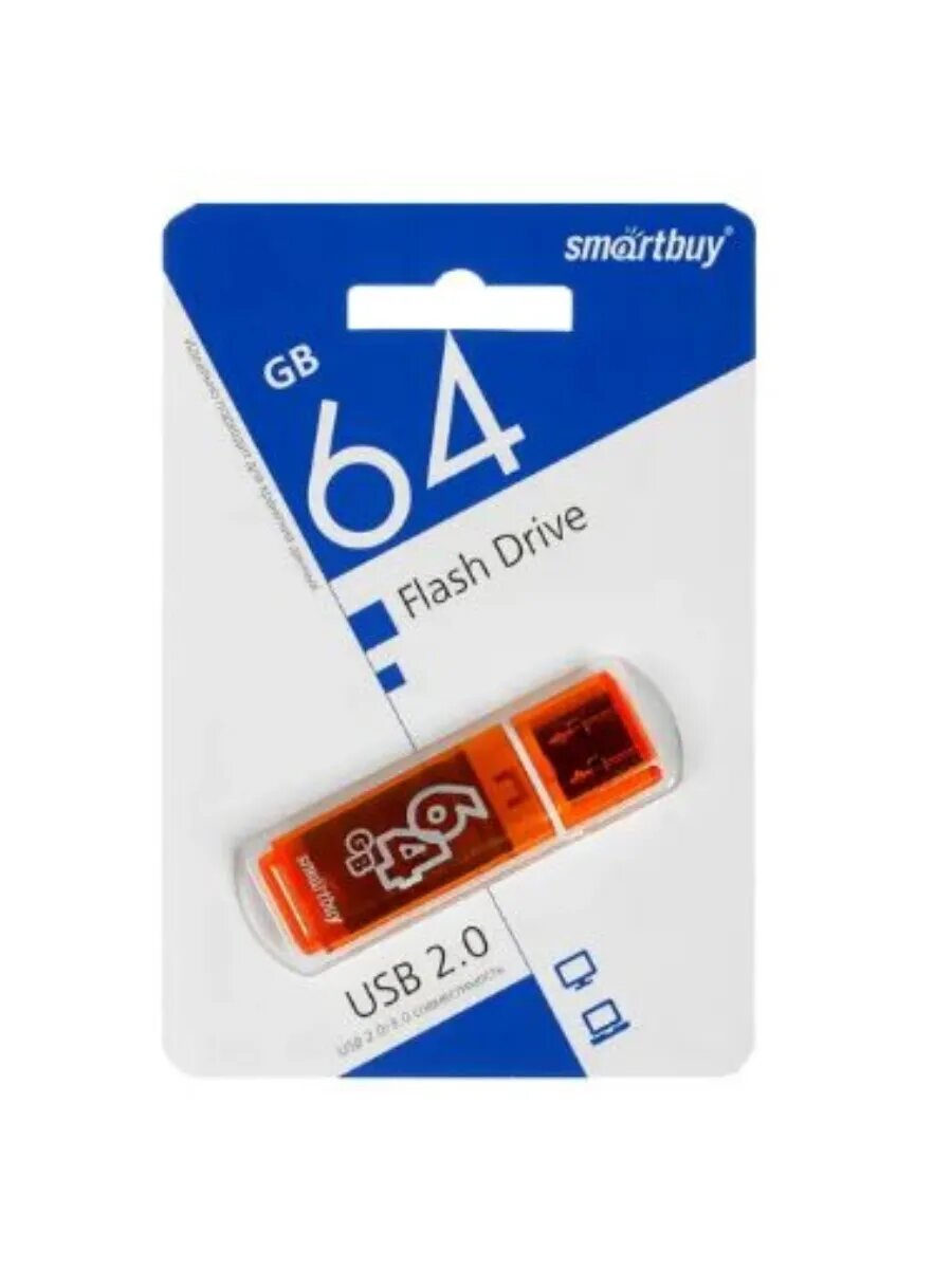 64 ГБ Glossy SB64GBGS-OR оранжевый USB 2.0 A