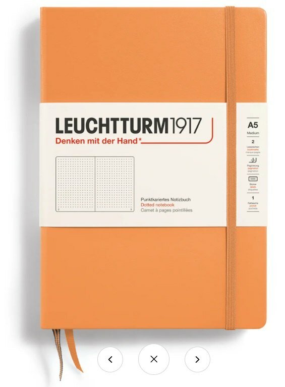 Книга для записей A5 125л тчк. "Medium" тв. обложка, цвет Абрикос, Leuchtturm1917