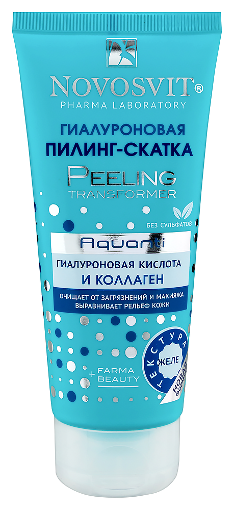 Novosvit гиалуроновая пилинг-скатка aquanti гиалуроновая кислота и коллаген 100 мл