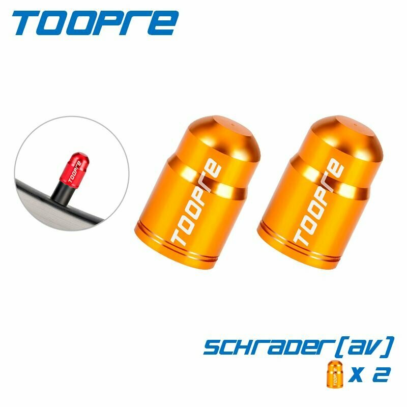 Колпачки TOOPRE на ниппель Sсhrader (AV), золотой цвет, 2 шт