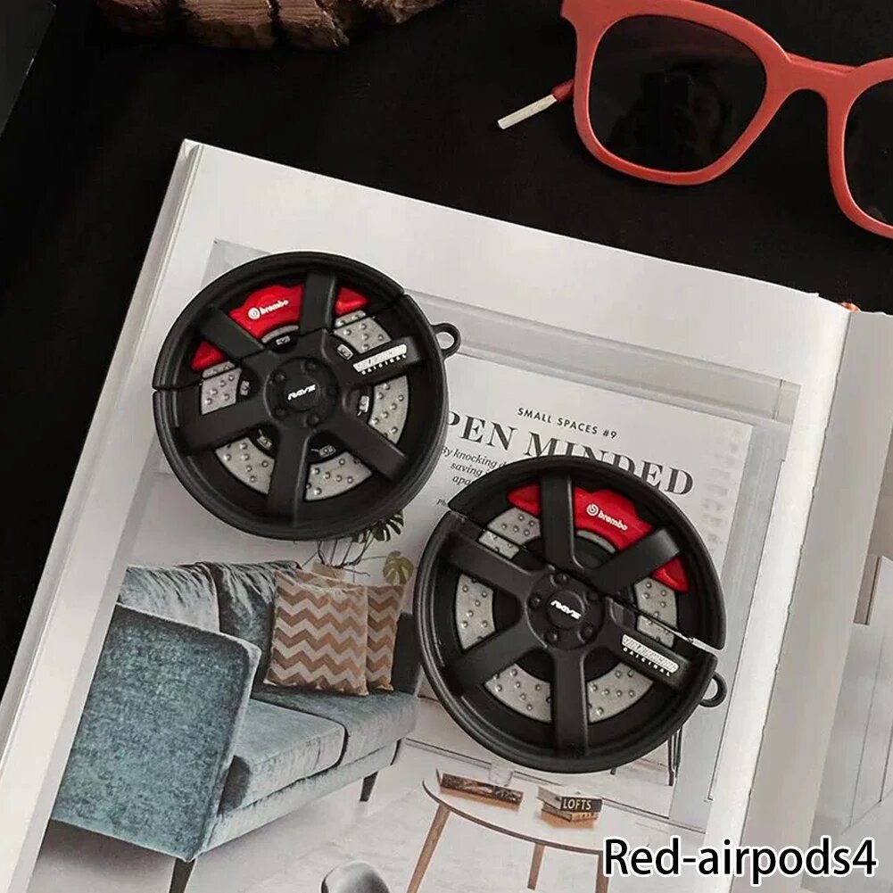 3D чехол в форме автомобильных шин для AirPods 1 2 4 3 Airpod Pro 2, Bluetooth-наушники, зарядное устройство, защитный чехол для наушников