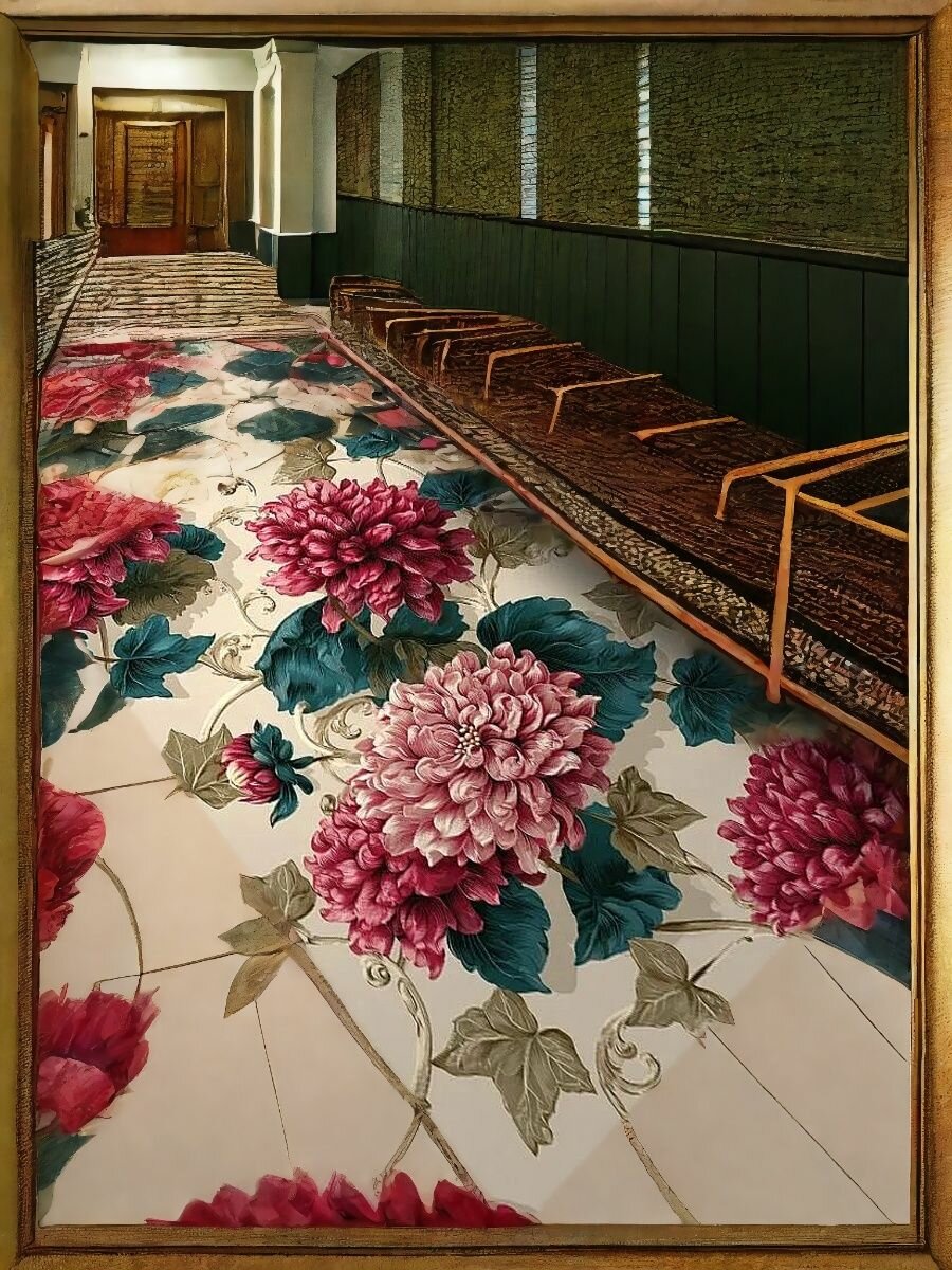 Ковер безворсовый 1.42 м