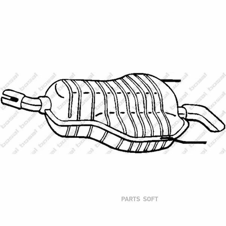 Глушитель задний (OPEL ASTRA H 04- ) от официального дистрибьютора, BOSAL, артикул 185469