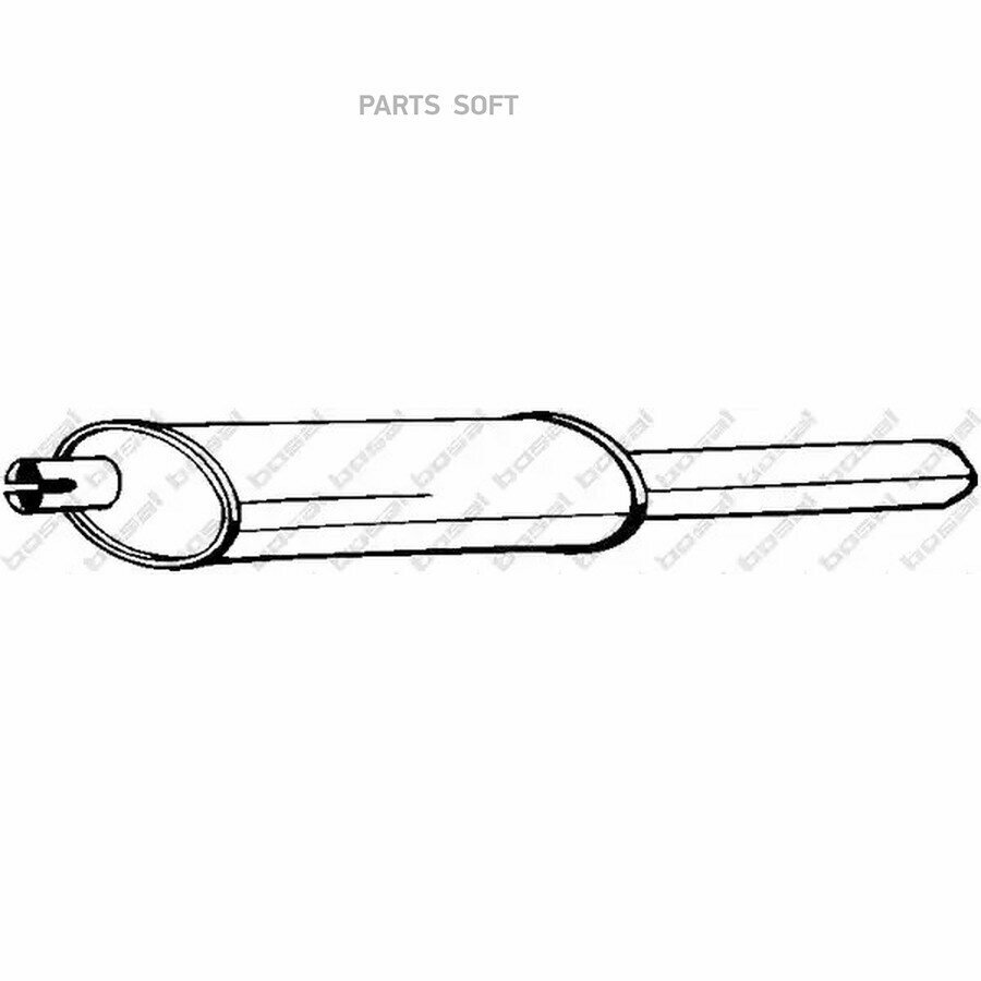 Глушитель зад. часть OPEL ASTRA F 1.8L 94-98 от официального дистрибьютора, BOSAL, артикул 185449