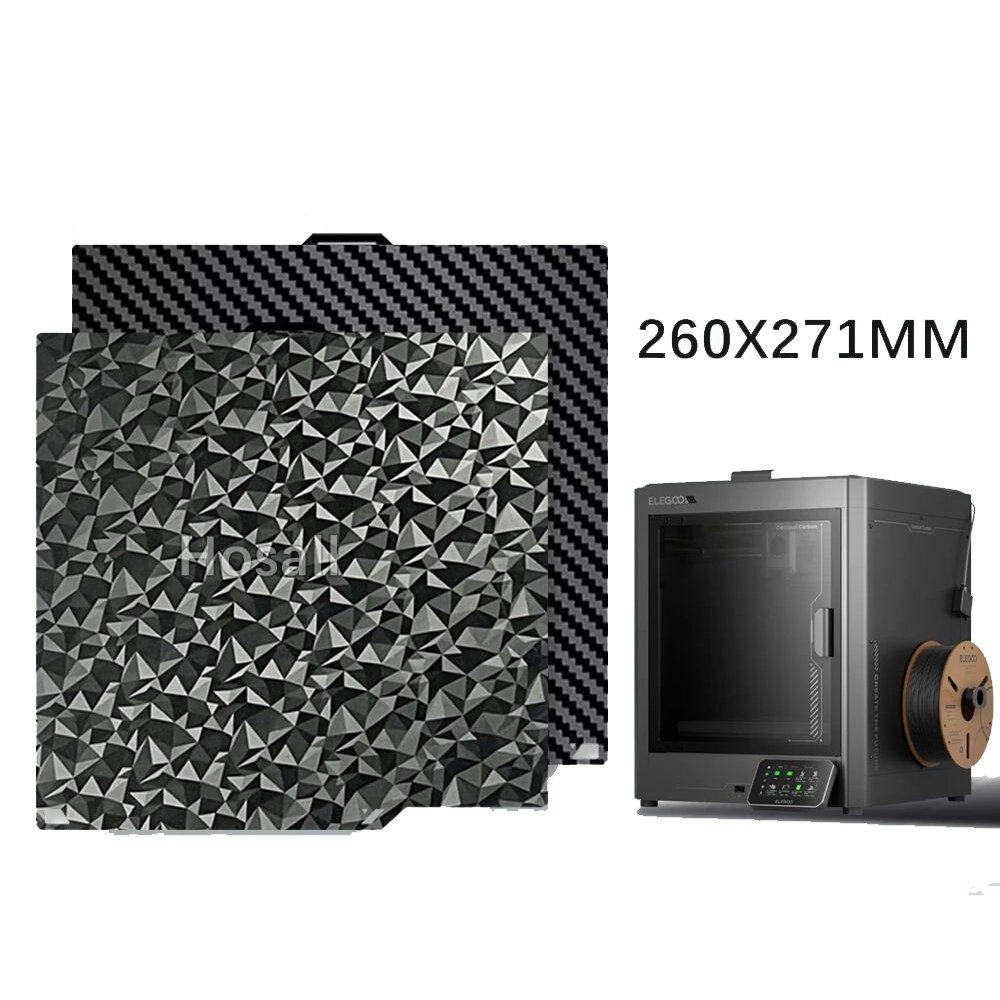 260x271 рабочая платформа для Elegoo Centauri Carbon Plate, гладкий лист PEF, PEO PET для 3D-принтера Centauri Carbon, нагреваемая рабочая платформа