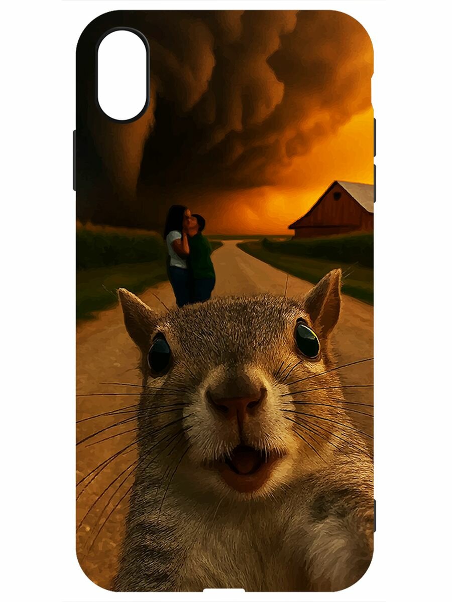 Чехол-накладка Krutoff Soft Case Репортер для iPhone XS Max черный