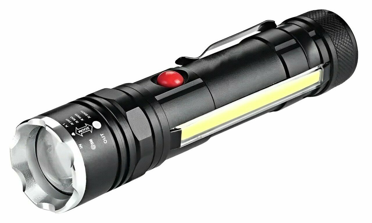 Фонарик, карманный фонарик, фонарик светодиодный, ударопрочный корпус, 4 режима работы