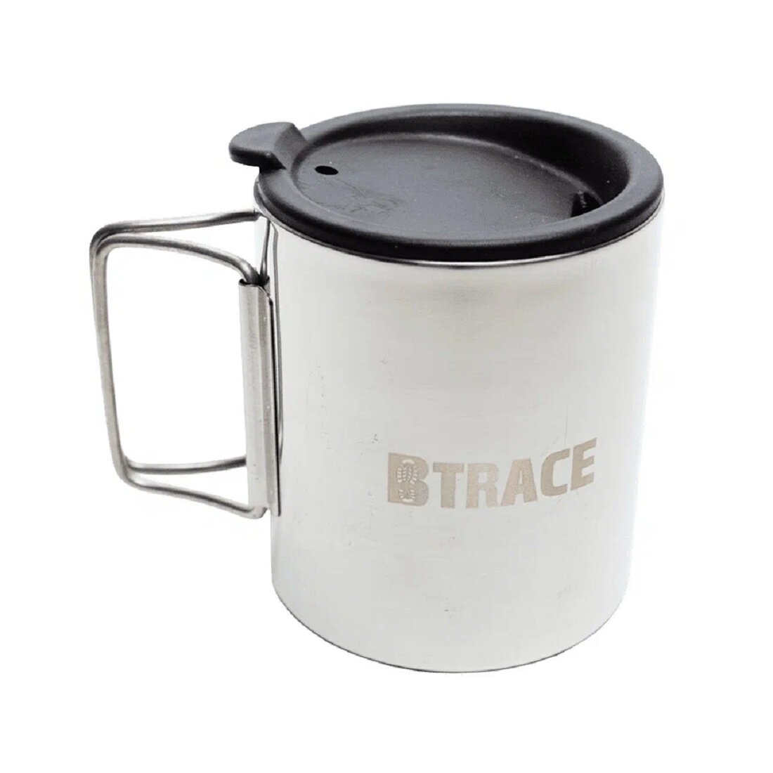 Термокружка BTrace, с ручками, 300 мл, серебристая, нержавеющая сталь, пластик