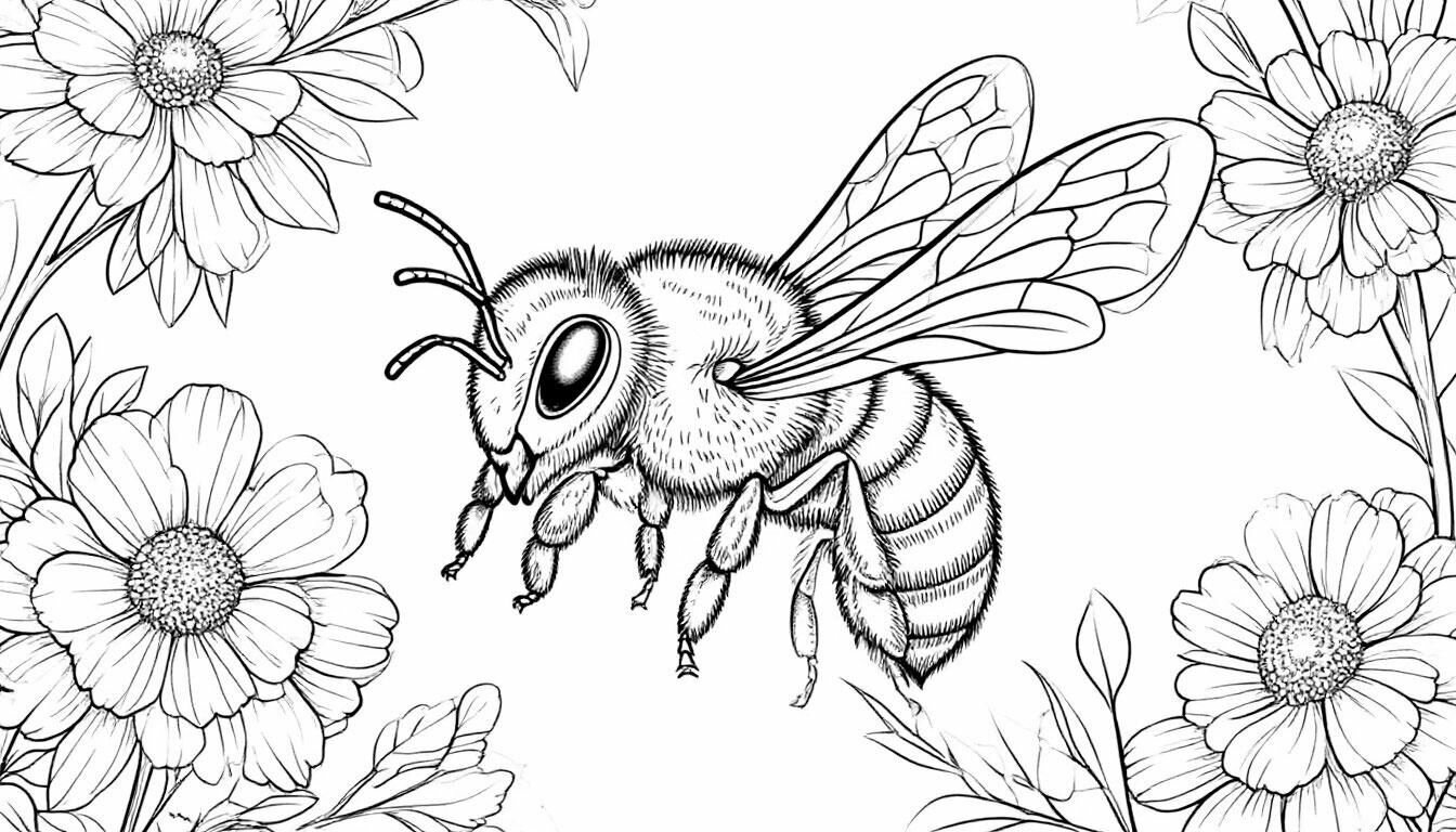 Набор детских раскрасок "Пчёлы", плотная бумага формата А4, 10 шт, от 1 года