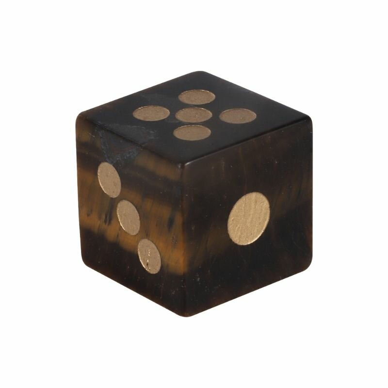 Круглые 6-гранные кубики из натурального хрусталя для ролевых и настольных игр, аксессуары для игр, Желтый Тигровый Камень
