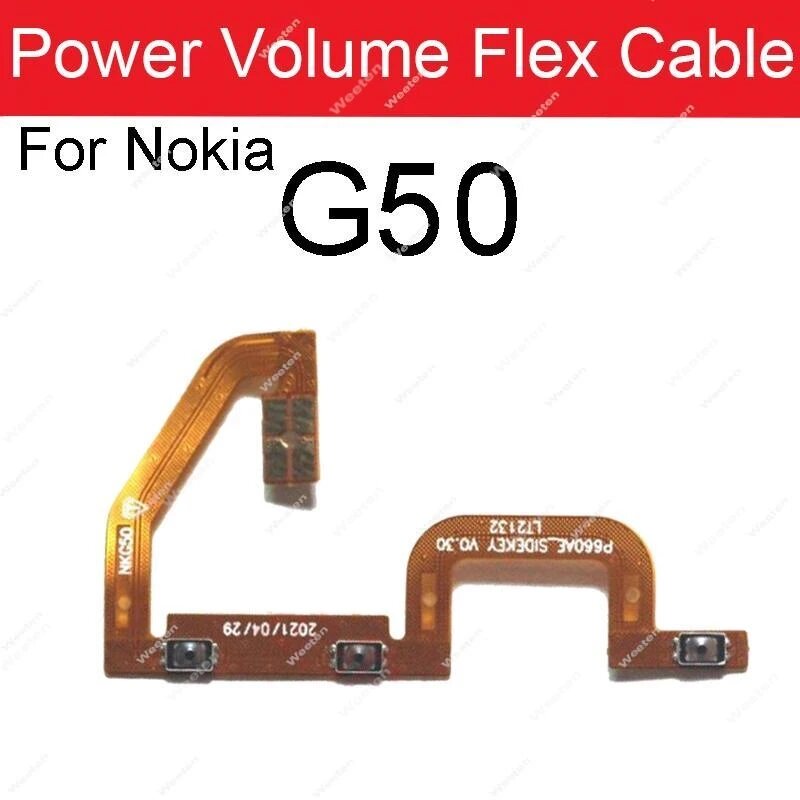 Боковая кнопка громкости гибкий кабель для Nokia G10 G20 G50 G11 G21 ВКЛ./Выкл. Кнопка громкости гибкая лента запасные части