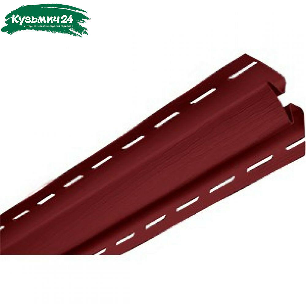 Сайдинг планка угол внутренний Красный (акрил), 1 шт.