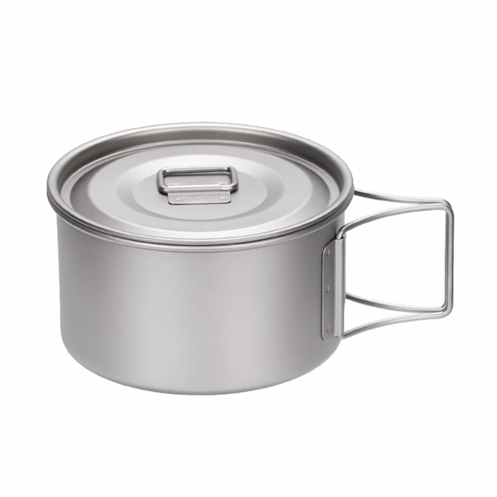 Легкая походная миска с крышкой, переносная титановая миска-горшок с противоожоговой складной ручкой, кухонная утварь для пикника на открытом воздухе, пешего туризма, пешего туризма