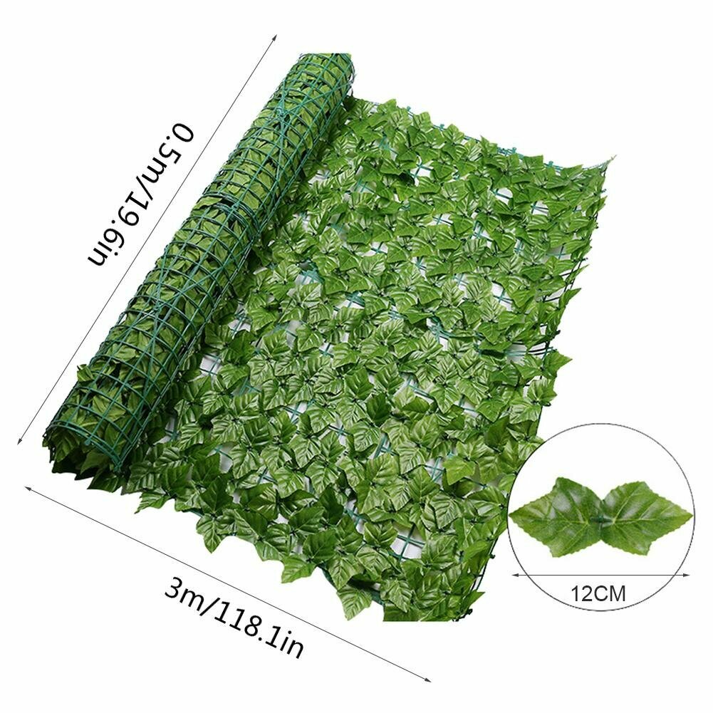 Искусственный зеленый экран из плюща для сада и наружного декора, декоративный изгородь из листвы для огорода и двора